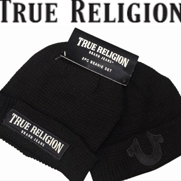 True Religion | Accessories | True Religion Logo Horseshoe Beanie Hat ...